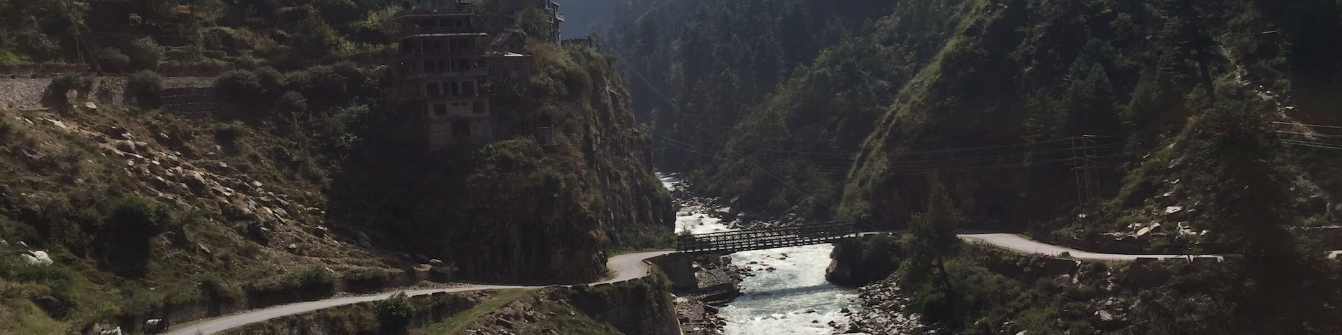 Lone bridge on the way to Manikaran