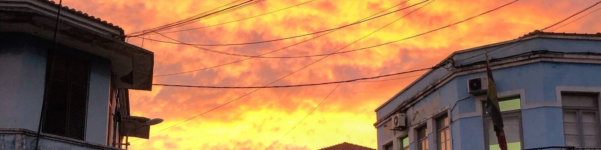 A pretty sunset in São Tomé.