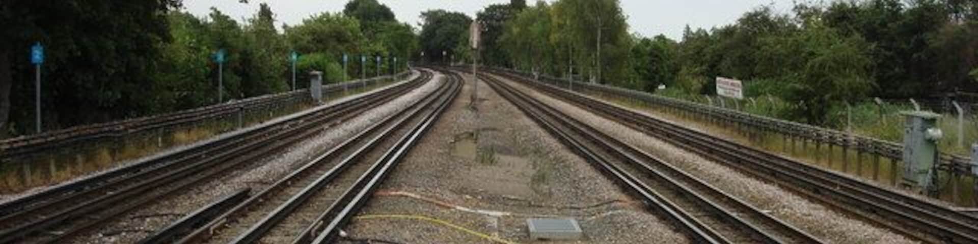 Metropolitan railway line just east of Northwood Hills tube station