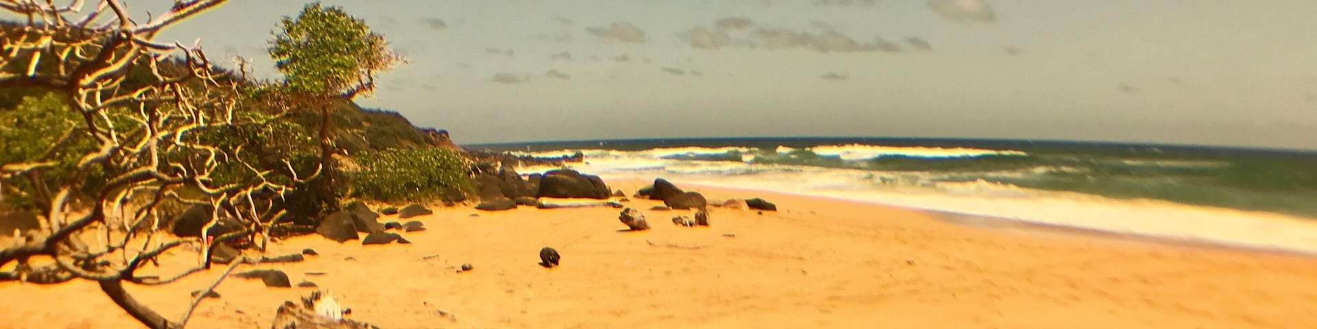 A lovely almost deserted beach north of Kapa'a Kauai
Once famous for nude sun bathing!