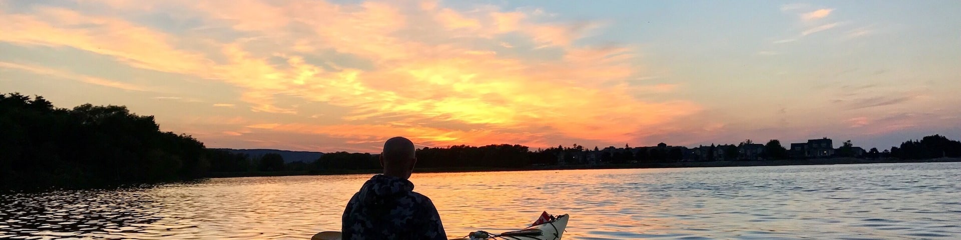 Kayaking at sunset in Georgian Bay, Collingwood #aquatrove