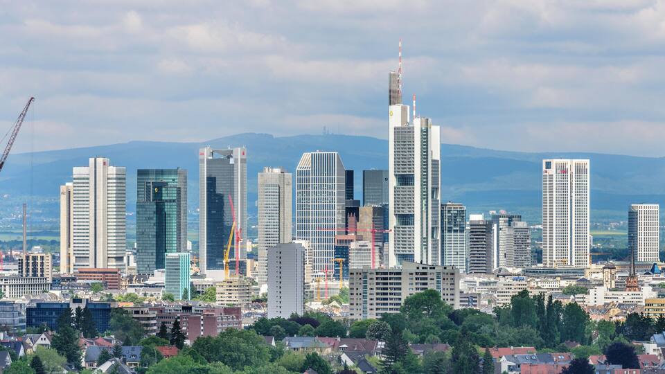 Skyline of Frankfurt/Main, Germany in May 2014.