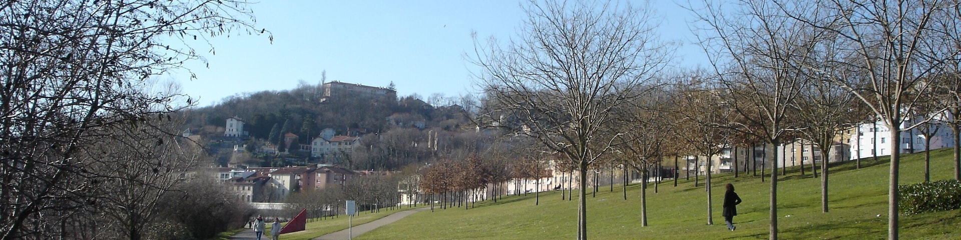 Vue, vers le nord-ouest, du parc Saint-Clair dans la commune de Caluire-et-Cuire près de Lyon.