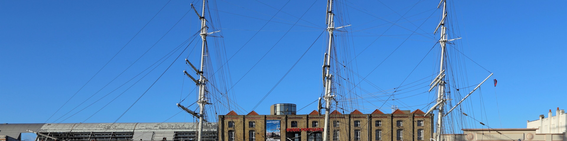 French full-rigged ship Duchesse Anne in the port of Dunkirk (France)