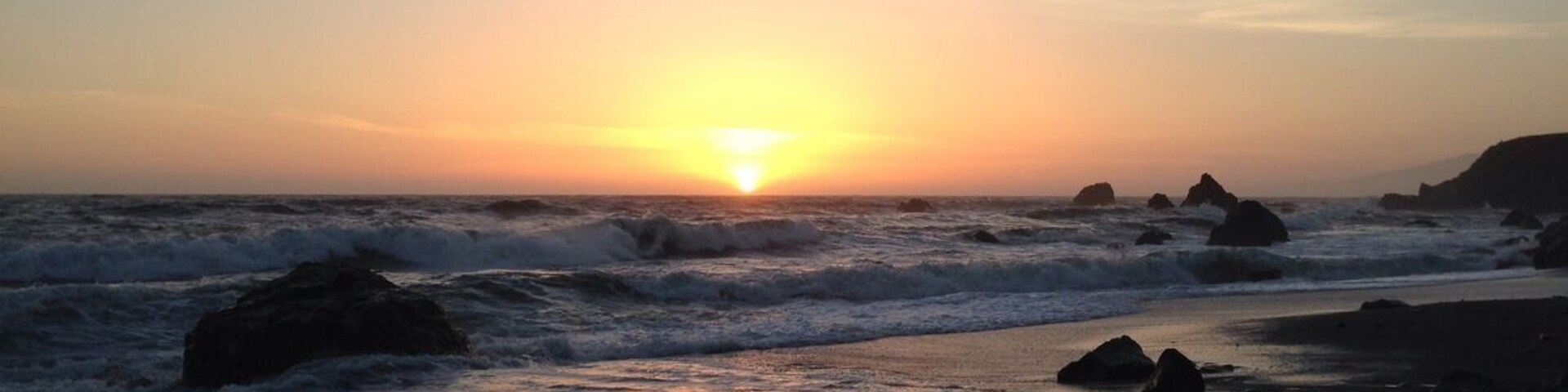 Took the dogs down to the beach for the sunset.  One of the great places to pull off the road on Highway 1!