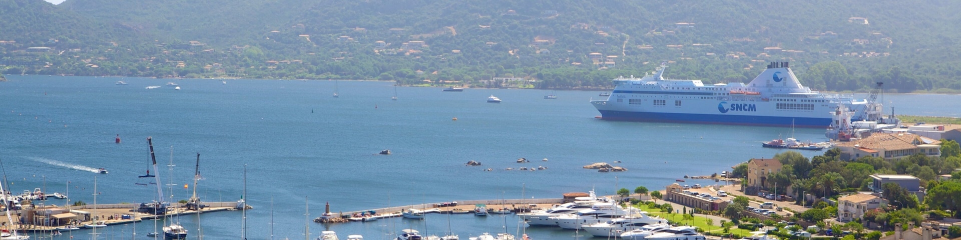 Porto-Vecchio showing a coastal town and a marina