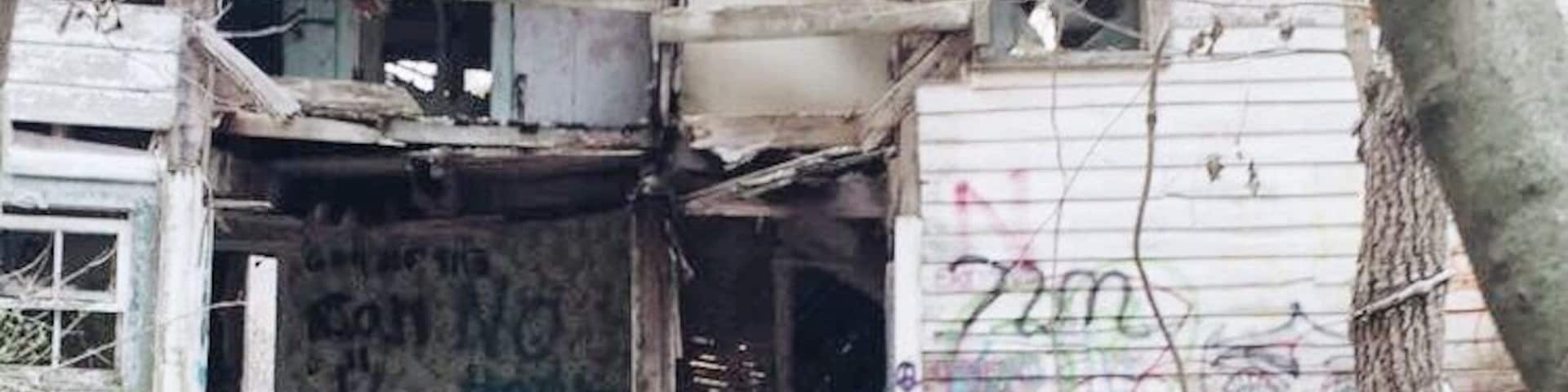 What used to be known as the Rutherford-Stuyvesant estates, the profanity houses are abandoned decaying houses covered in graffiti inspired by teenage angst, but this isn't normal graffiti. Absurd sexual references are written over every possible wall and space in these houses. The floors are caved in and the stairs are barely sturdy enough to support any weight. You can feel the negative energy the houses emit just looking at them. The artist of the graffiti was a very damaged individual.
#profanityhouses #abandoned #graffiti #haunted #decay