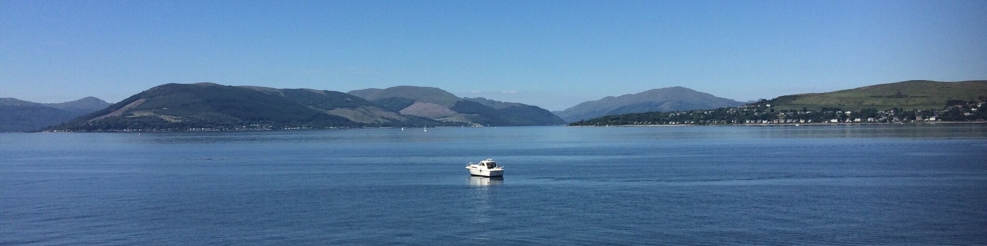 Gourock outdoor swimming pool. Unusually good weather so it was busy. Stunning views - saltwater pool - the water is pumped from the Clyde, filtered and chlorinated and essentially for Scotland (although not today !) heated.