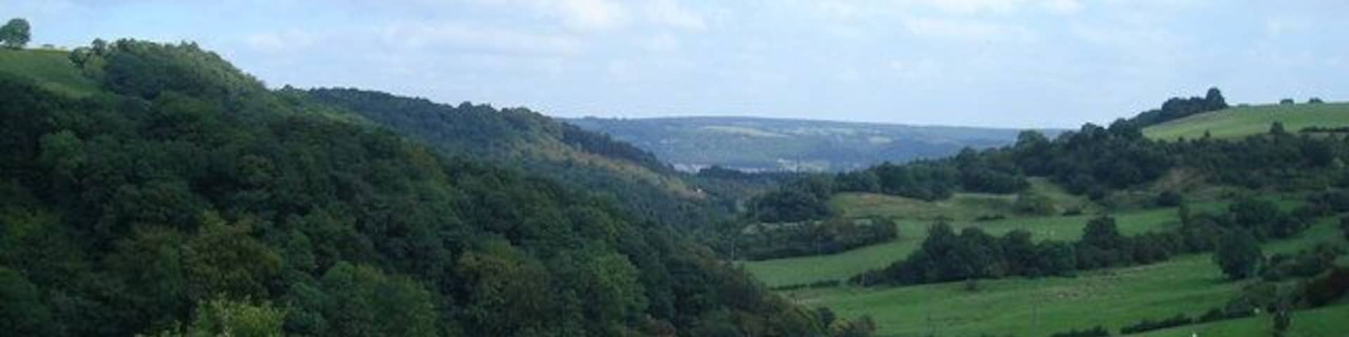 Valley East of Winster. View looking down valley.