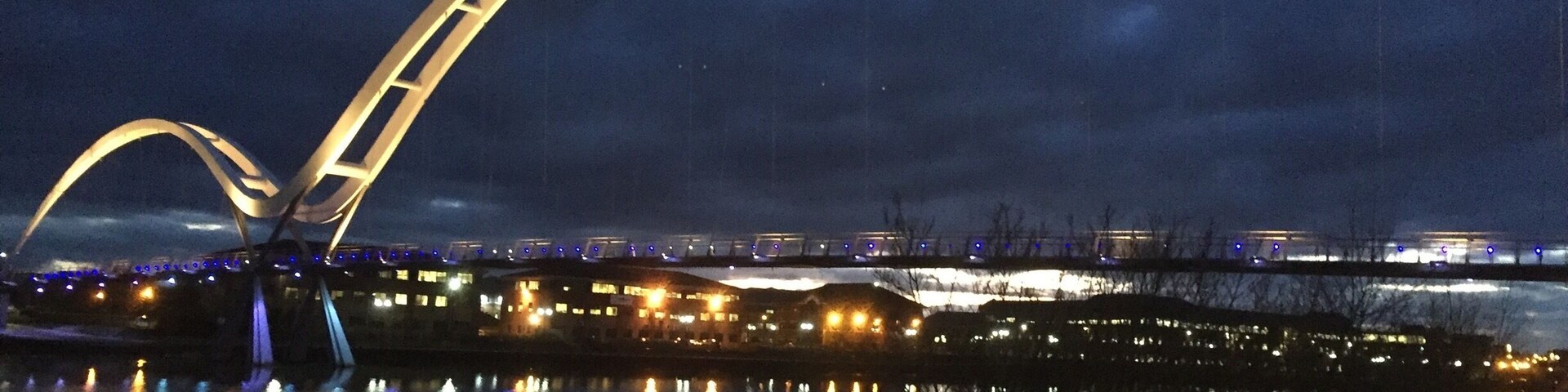Infinity bridge on the Tees at night.
#River photo challenge