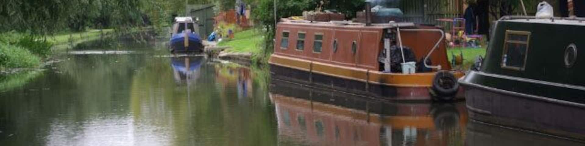 Erewash Canal, Sandiacre Privately-owned moored boats to the north of Sandiacre centre.