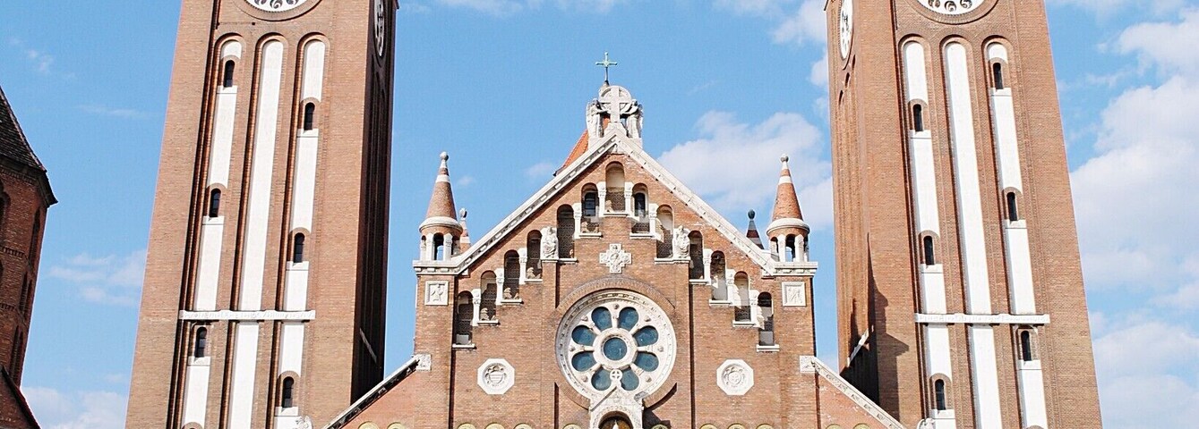 The Votive Church and Cathedral of Our Lady of Hungary (Hungarian: Szegedi dóm or Fogadalmi templom) is a twin-spired church in Szeged.