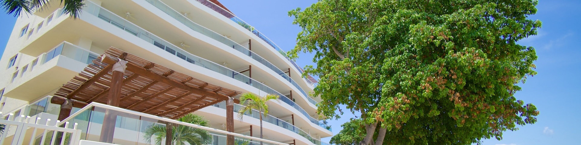 Punta Mita showing a beach and a luxury hotel or resort as well as a family