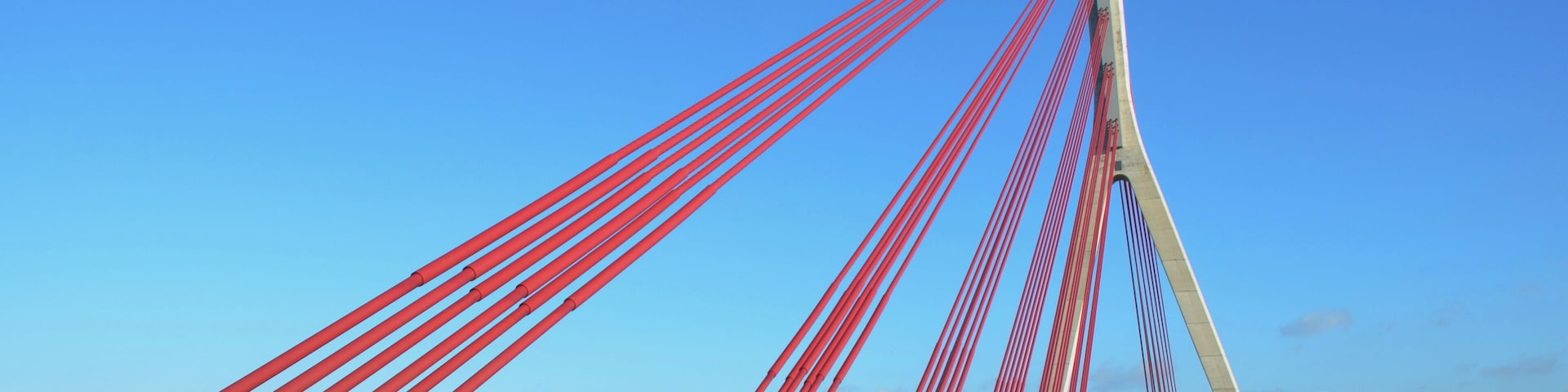 Lovely colours at the cable stayed Rhine bridge Wesel, opened 23/11/'09 and with a mainspan of 335 m