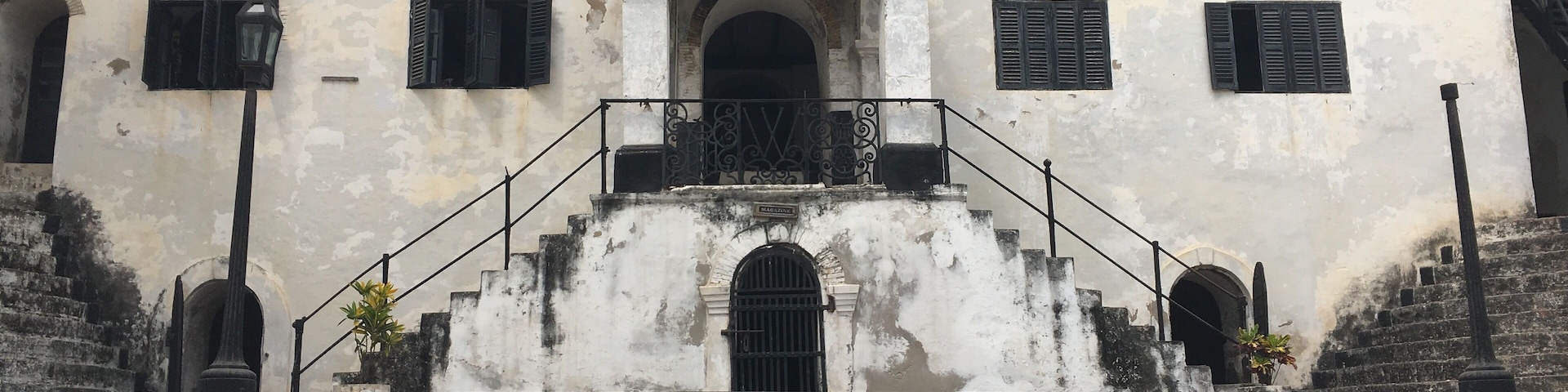 Elmina Castle was built by the Portuguese in Cape Coast, Ghana in the 1400s to ship africans during the slave trade. Many left their homeland through this castle and sadly, never returned. It now stands as a historical museum open to the public. #culture #ghana #travel