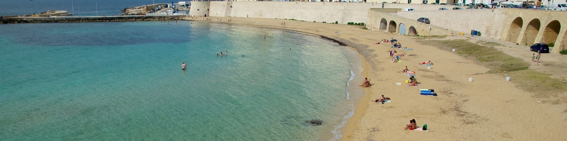 Lecce caracterizando uma praia, paisagens litorâneas e uma cidade litorânea