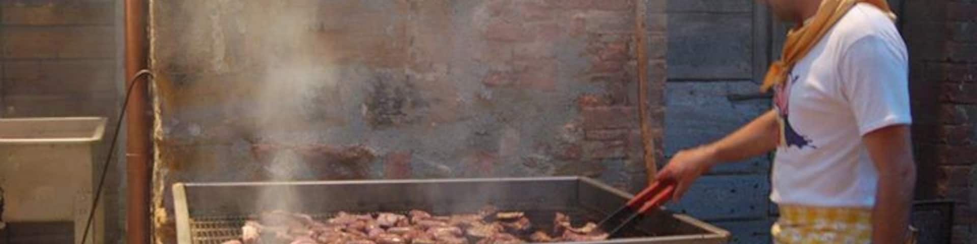 A festa or sagra in a hill town in Tuscany. During the summer months there is almost always a festa happening in a small town or village somewhere in Italy. They are usually based around food, long tables are set up, you pay for what you want to eat, a ticket is given and you go and get your food. Sit at a communal table with mostly locals and enjoy. It doesn't get any better than this. #montisi #tuscany #italy #sagra http://www.acooknotmad.com/2012/07/life-at-pascianella-agriturismo.html #Delicious Photo Challenge