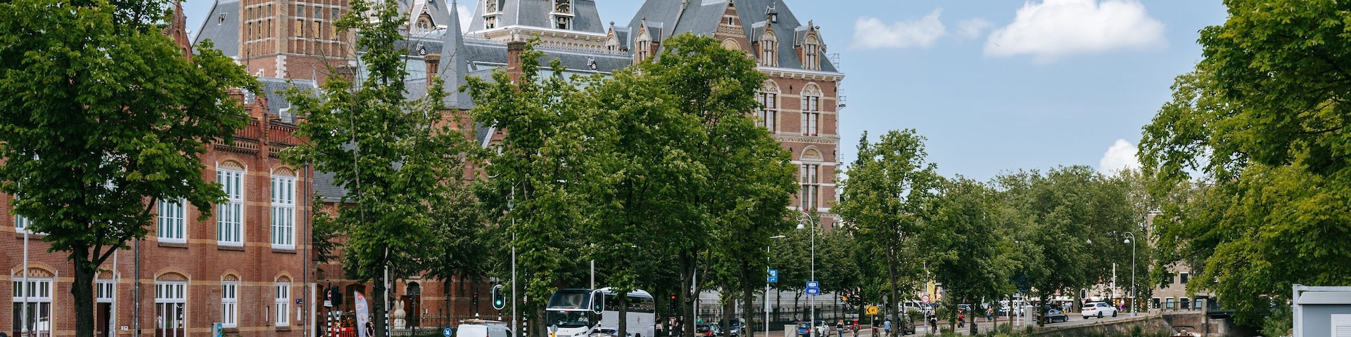 Rijksmuseum which includes a river or creek and heritage architecture