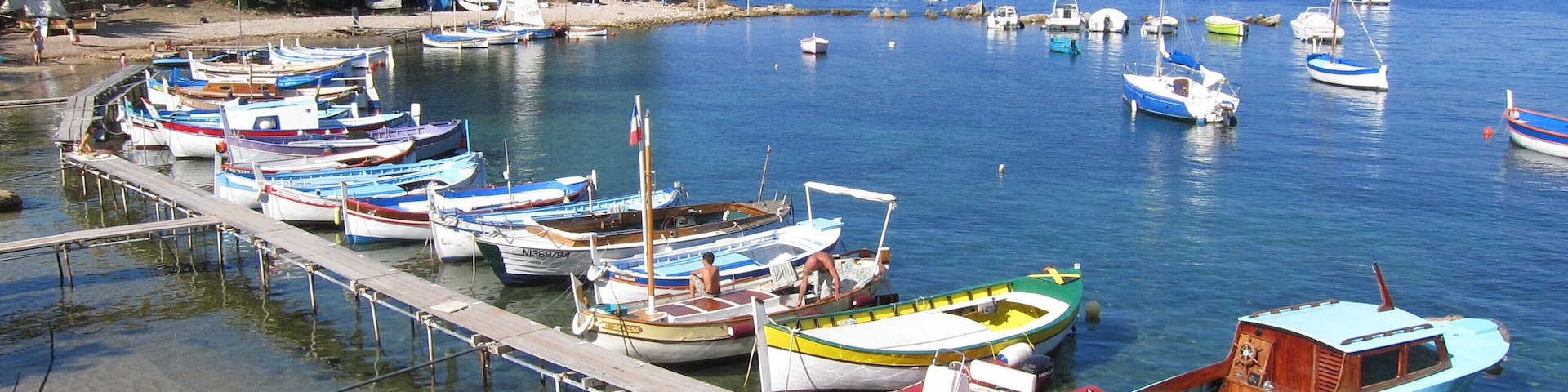 The harbour of "l'Olivette", located on the Cape of Antibes, on the French Riviera.