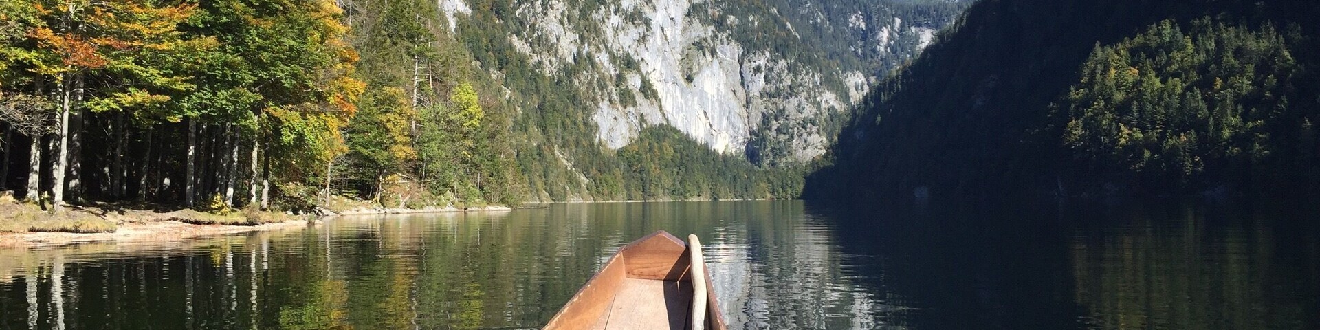 We took the 3-Seen-Tour just down the street from where we were staying on Grundlsee. The tour is a boat and self-guided walking tour of three of the lakes in the district (http://www.schifffahrt-grundlsee.at/die-drei-seen-tour/). It is AWESOME! It takes you to the Toplitzsee lake which is only accessible on foot. There is a restaurant there that serves fresh fish from the lake. Not to mention the gorgeous view!
For more information: https://thelifediscovered.wordpress.com/2016/05/02/the-happy-place/