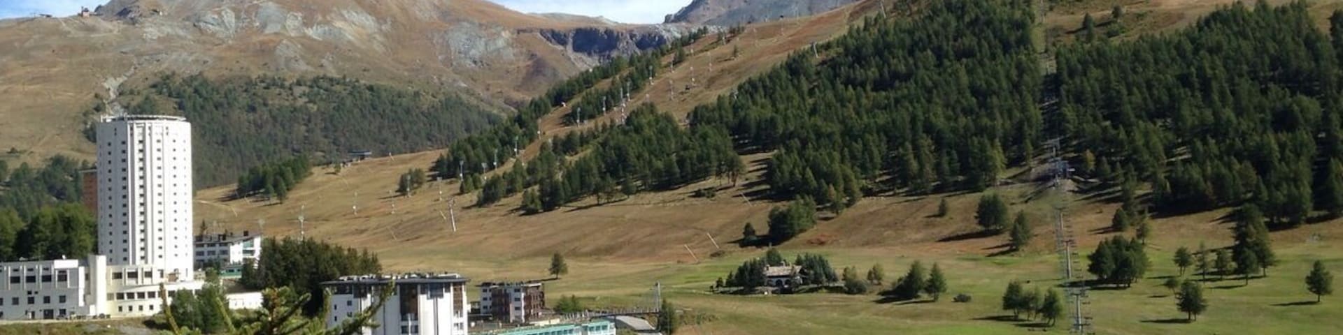 A view from our balcony in the Olympic Village of Sestreire, Italy. The mountains climb up to 3000 meters.