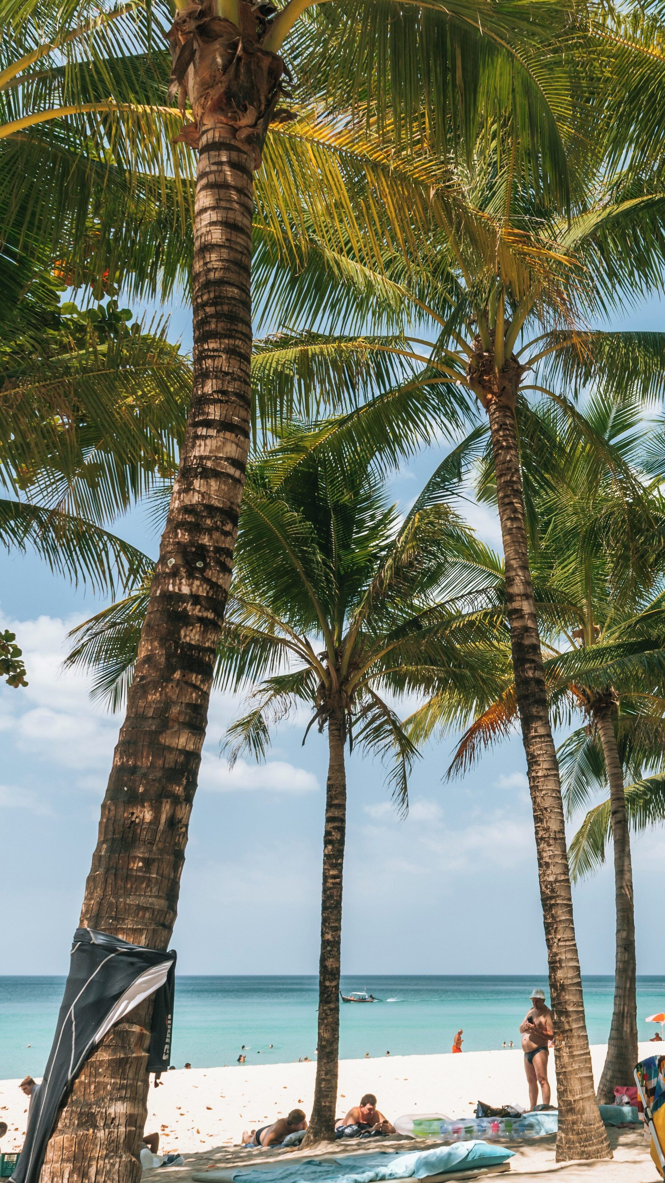 Surin Beach offers a tropical paradise in Choeng Thale Phuket, featuring swaying palm trees and crystal-clear waters for relaxation and leisure