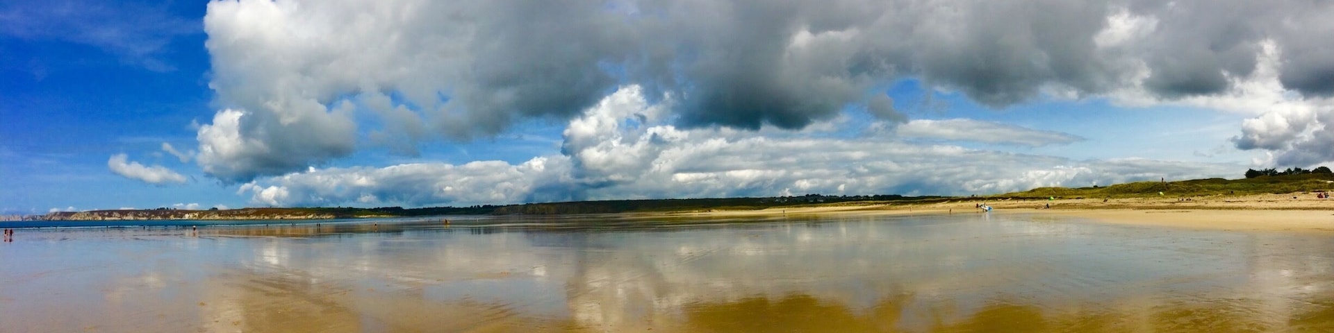 I liked the reflection of the clouds on the wet sand at low tide.