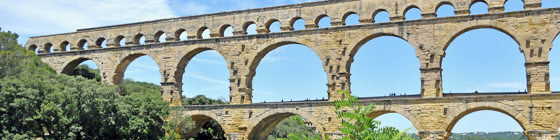 Avignon highlight. Ancient Roman aqueduct built to bring water to the city of Nimes, a city where Roman Generals retired.