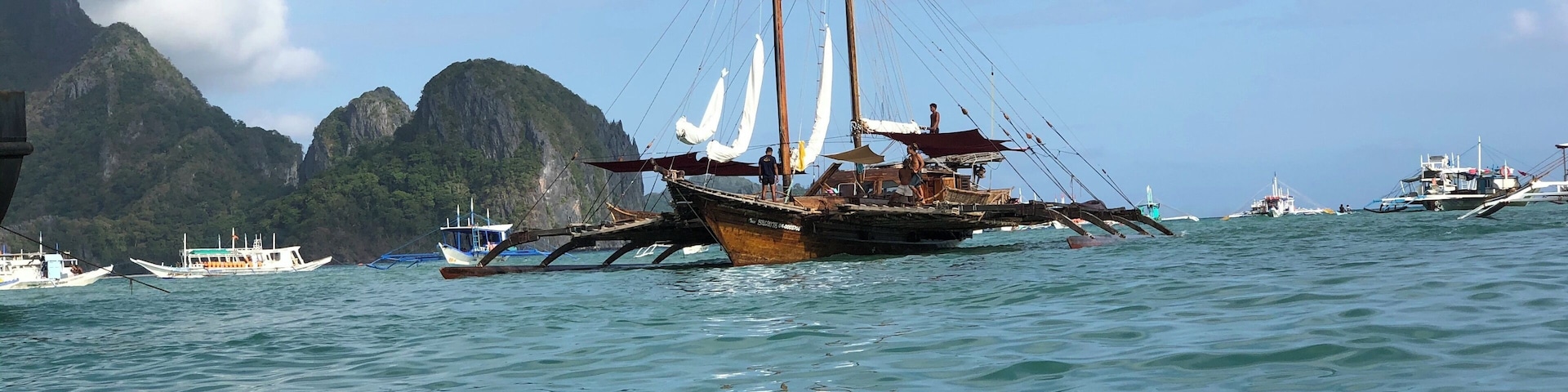 Boarded the boat for our Tour D and partial B speedboat tour