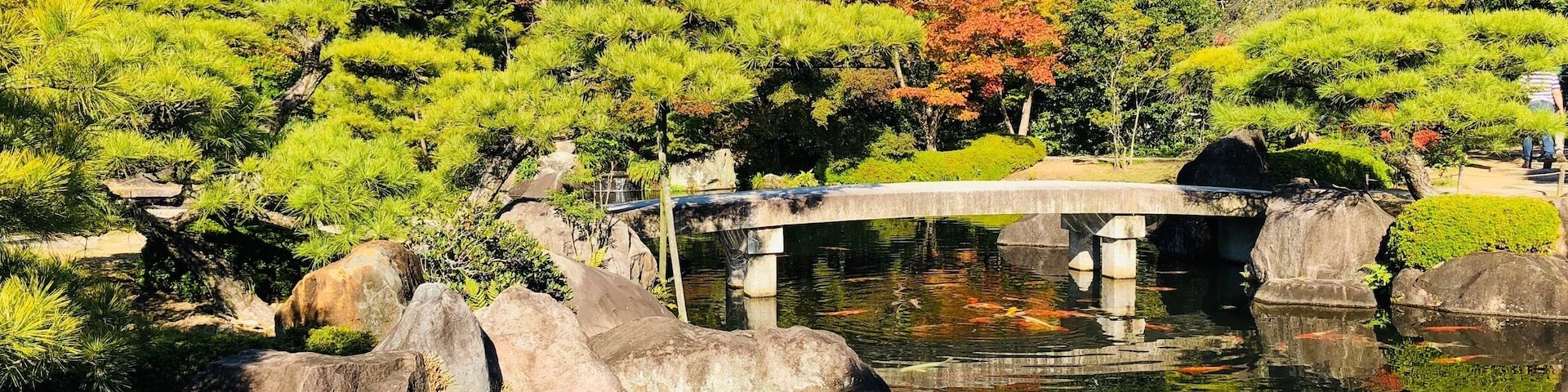 Koko-En garden is right next to Himeji Castle and well worth a stop. The leaves were just starting to turn. It’s a smaller garden but so many beautiful vistas.