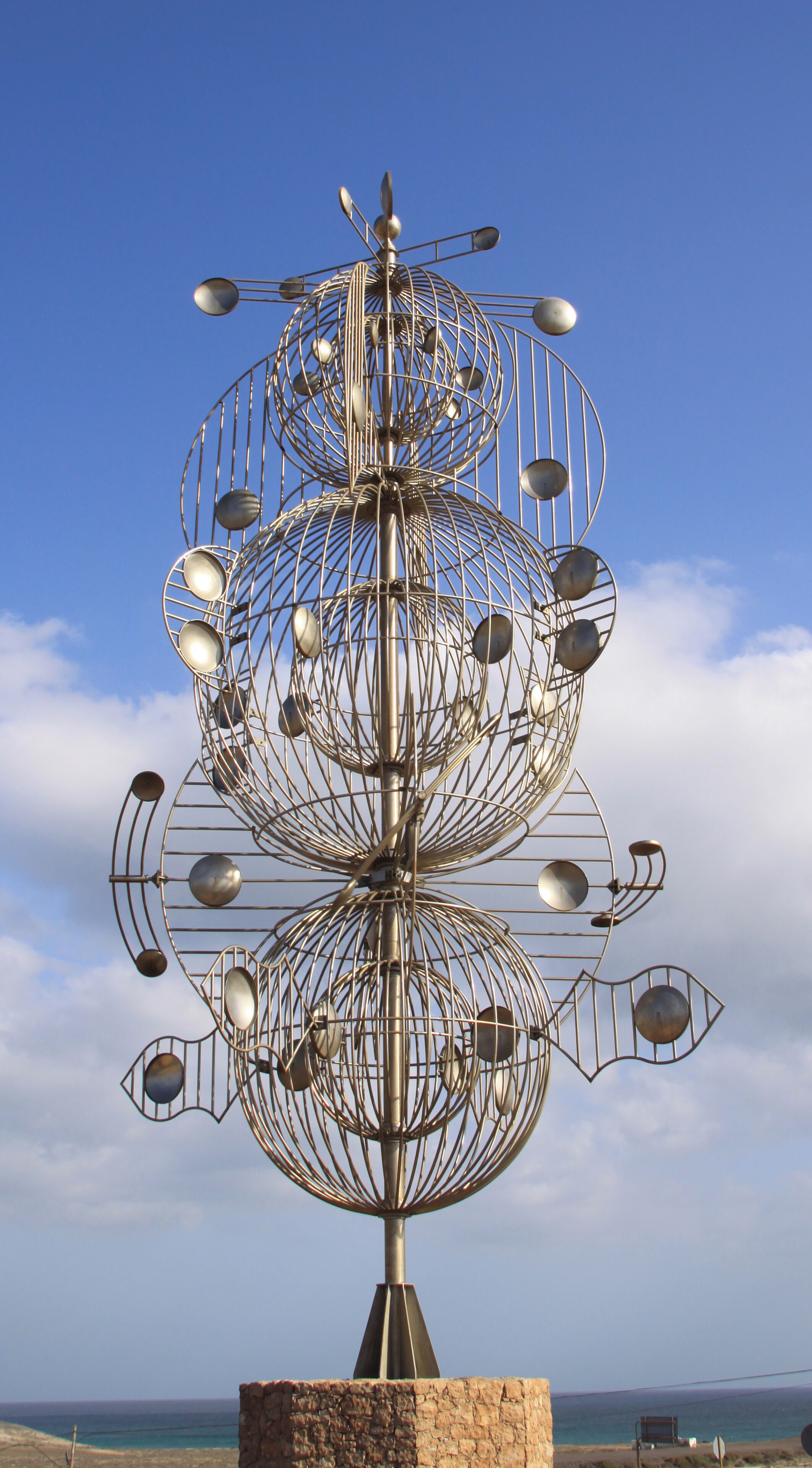 Mobile Metal Sculpture in the middle of the roundabout near Costa Calma, Fuerteventura