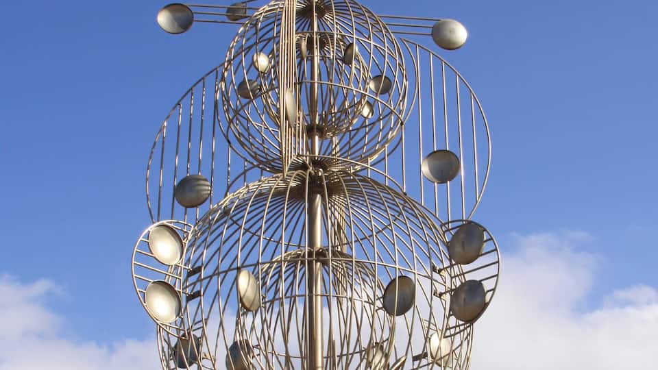 Mobile Metal Sculpture in the middle of the roundabout near Costa Calma, Fuerteventura