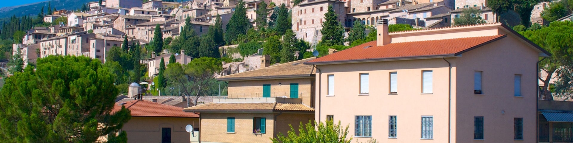 Spello showing a house