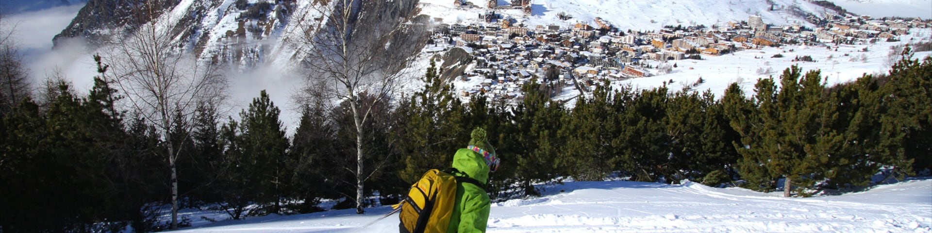 Les Deux-Alpes caracterizando montanhas, neve e esqui na neve