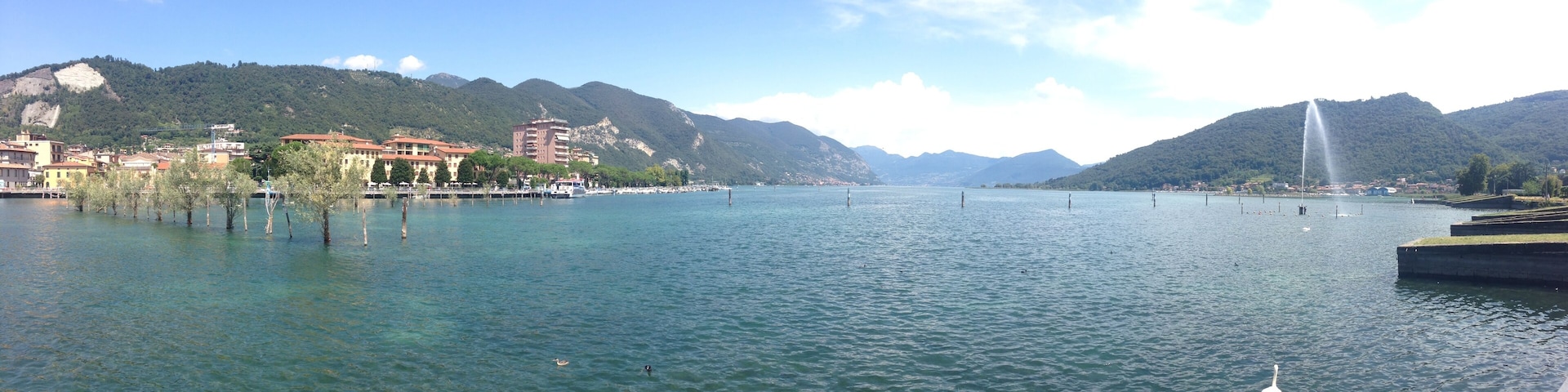 Panorama of Lake Iseo from Sarnico, Italy