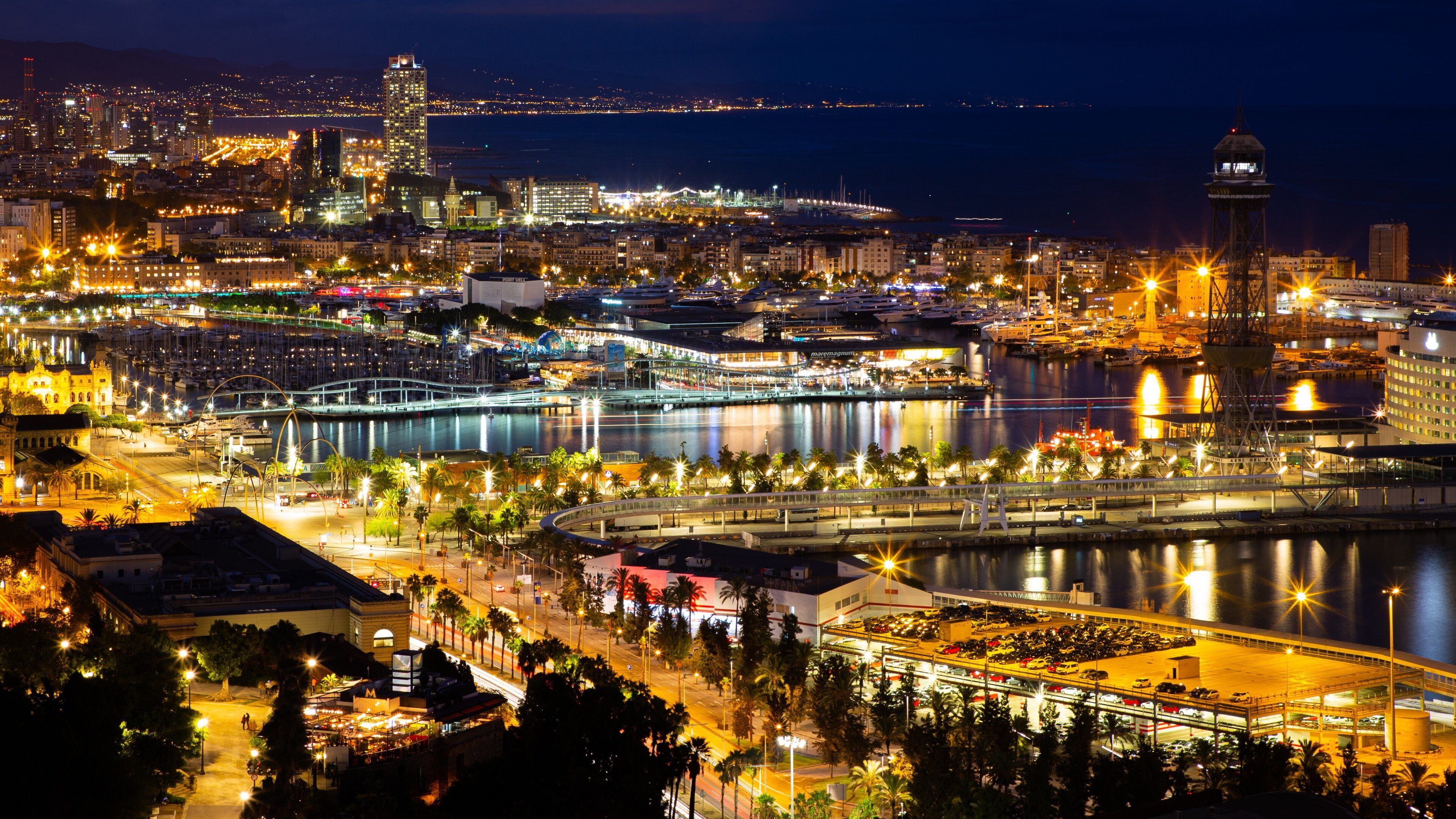 Ciutat Vella showing night scenes, landscape views and a city
