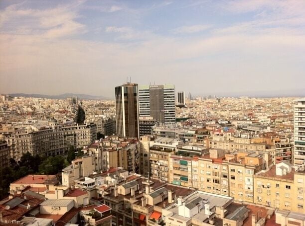 the view one has of the 25th floor of my room in barcelona