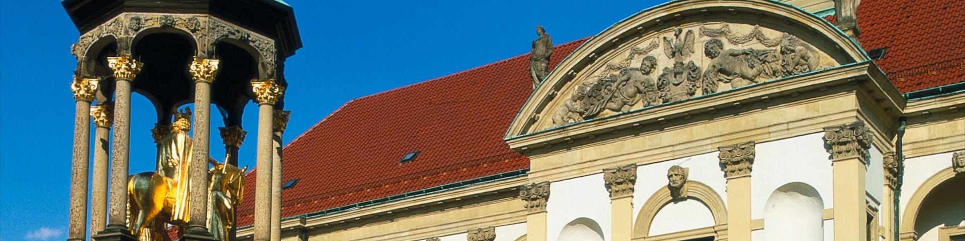 Magdeburg featuring a castle, a city and heritage architecture