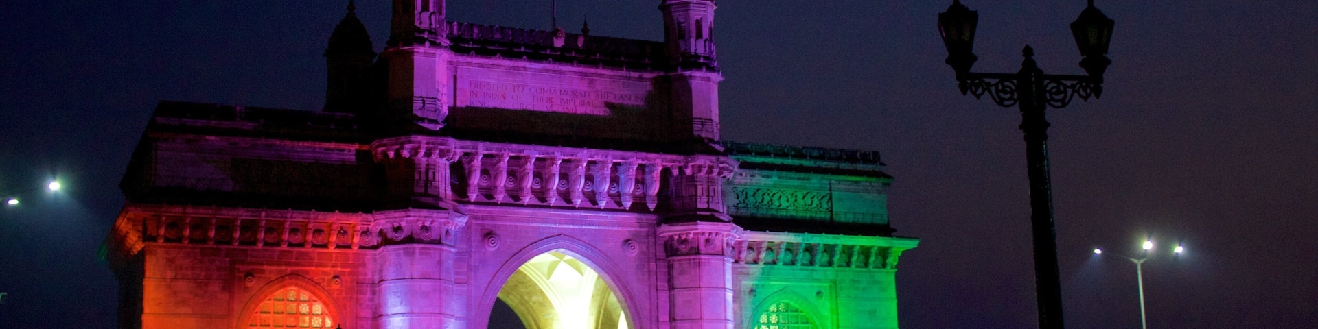Gateway of India featuring night scenes