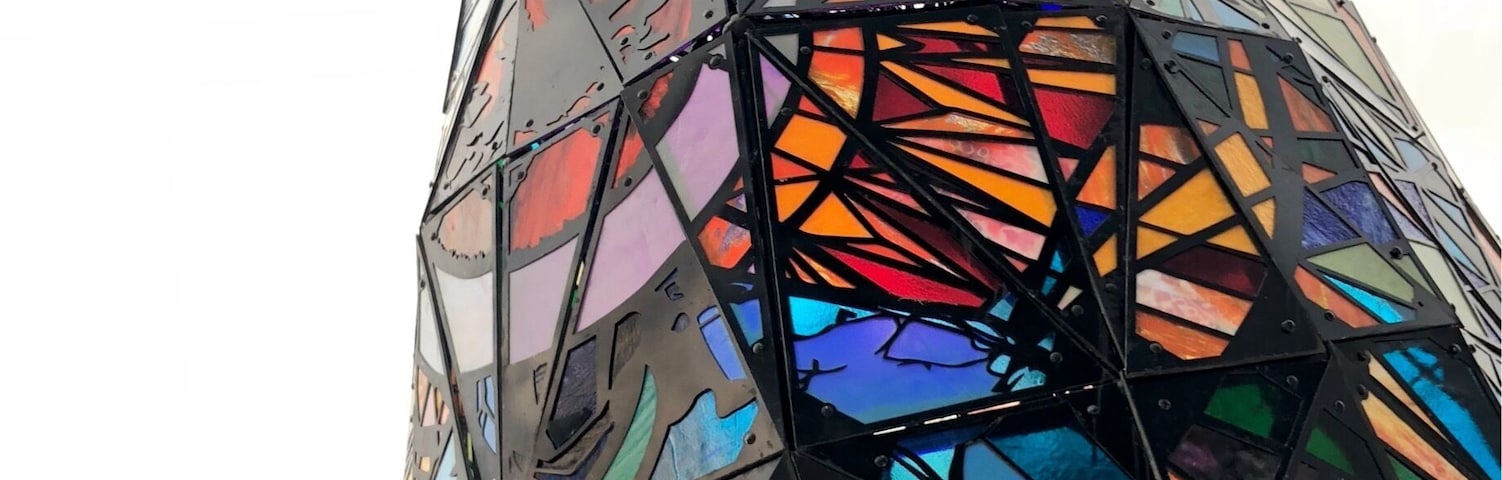 Tail of the mother whale on the Space Whale sculpture.