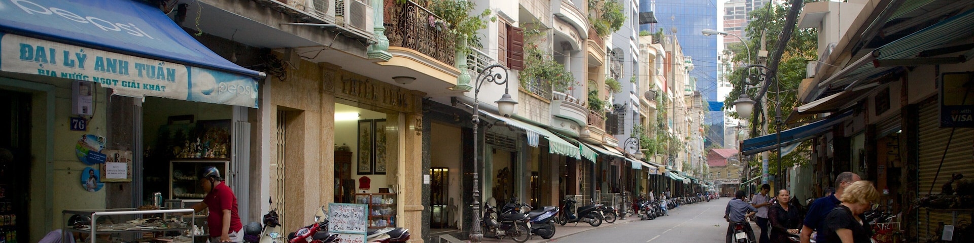 Southern Vietnam showing markets and street scenes