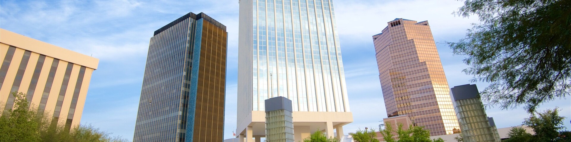 Southern Arizona showing a skyscraper, a city and a square or plaza