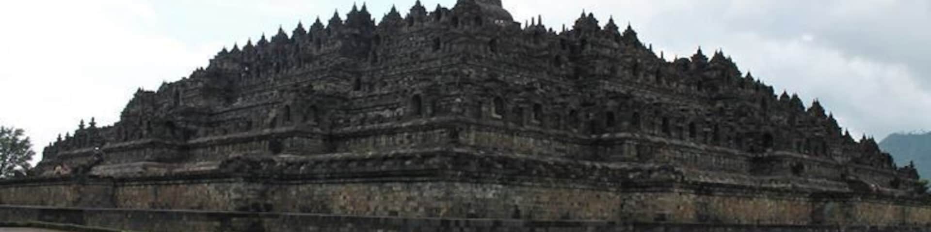 Borobodur. Group of Buddhist temples from 9th century in Yogyakarta, Indonesia.