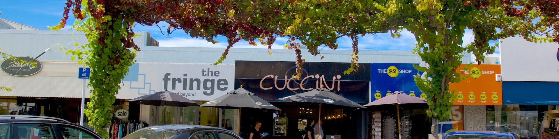 Havelock North featuring outdoor eating and signage