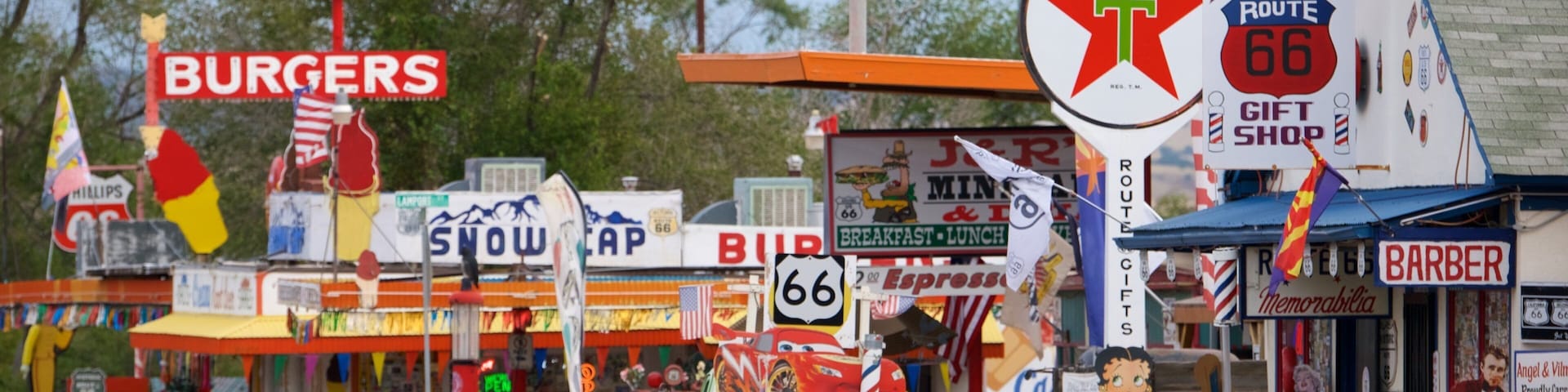 Seligman showing signage and street scenes
