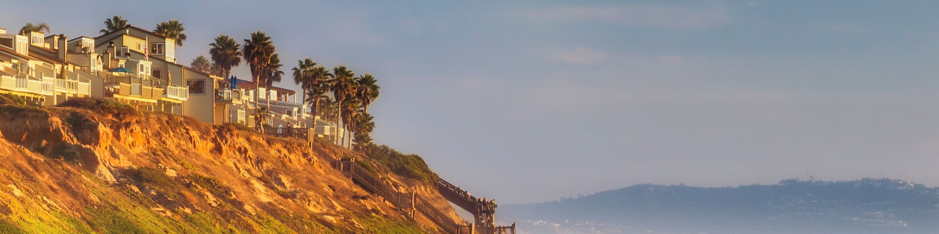 Taken from the rock jetty at Ponto Beach in Carlsbad CA. in the distance is the coast of North County.
