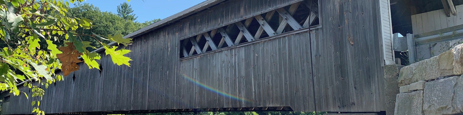 New England is known for their covered bridges.  A beautiful example is the West Dummerston Bridge over the West River in southern Vermont.
#InStone