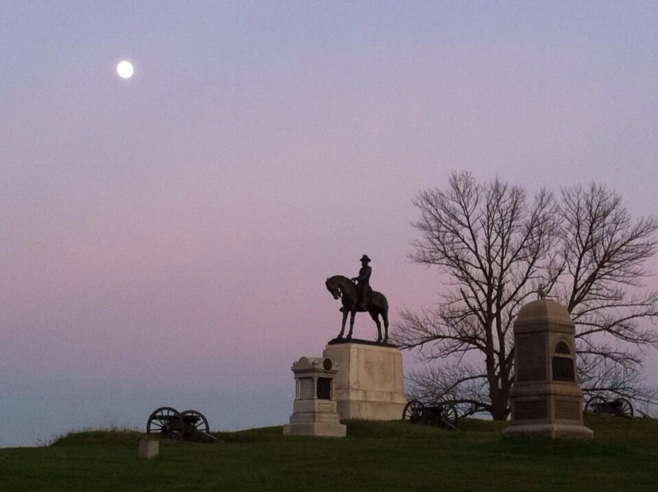 We raced the sundown & arrived just in time to see this memorial, so eerily beautiful at dusk 