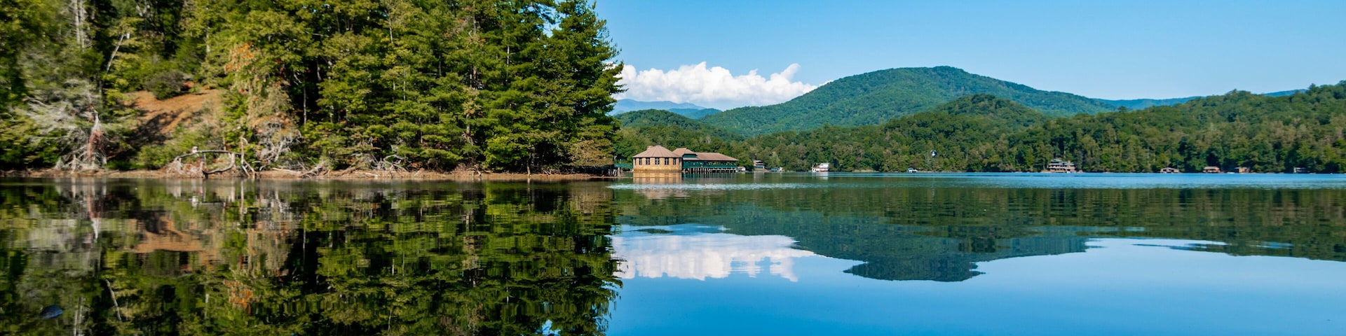 This beautiful, quiet Lake Tahoma is home to several private estates and the landmark Lake Tahoma Dam.
#MyBackyard
#laketahoma
#reflection
#marion
#northcarolina