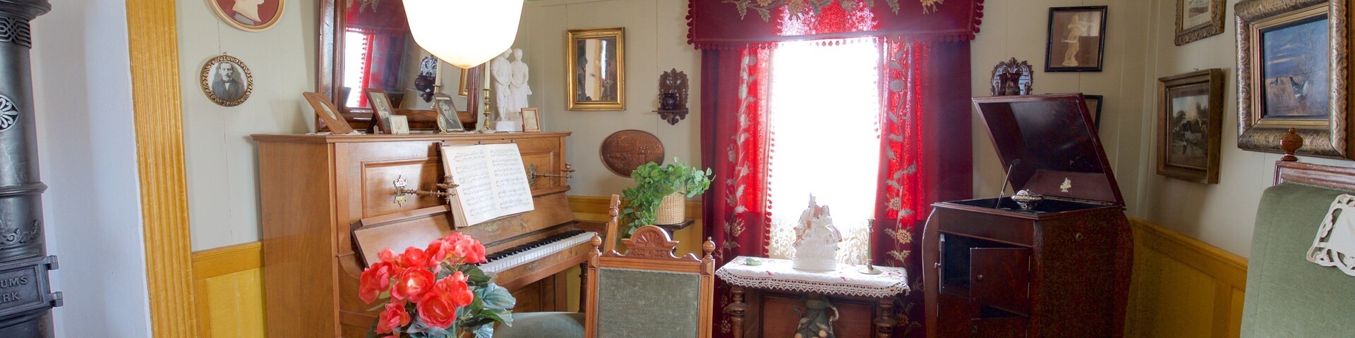 Arbaejarsafn which includes a house and interior views